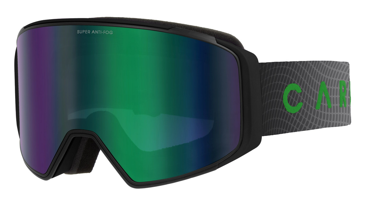 Snow Goggles Carve SUMMIT 2.0 Matt Black with Grey & Green Mirror/ Yel ...