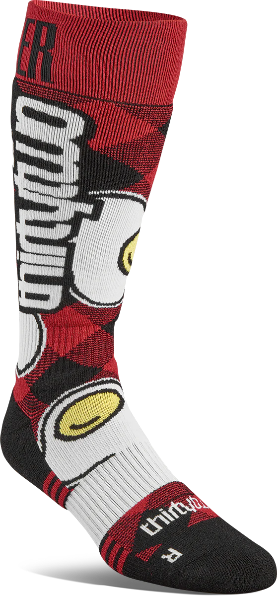 Snow Socks THIRTYTWO Signature Merino Mens Socks Red - 2025 – Snow Alley